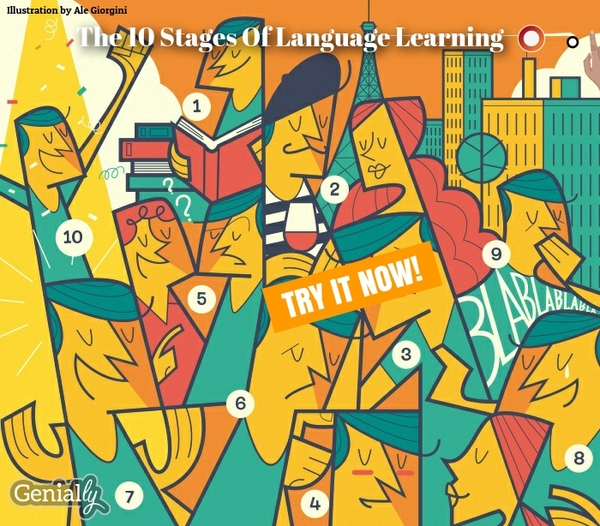 The 10 Stages Of Language Learning | Genially