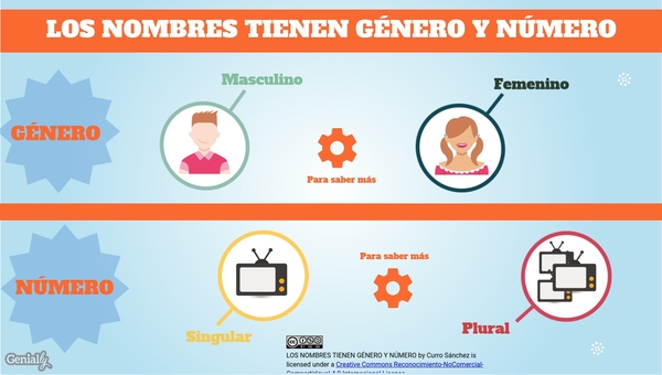 LOS NOMBRES TIENEN GÉNERO Y NÚMERO
