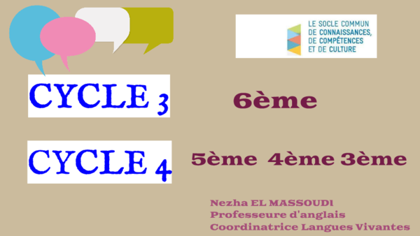 Compétences Cycle 3 & 4