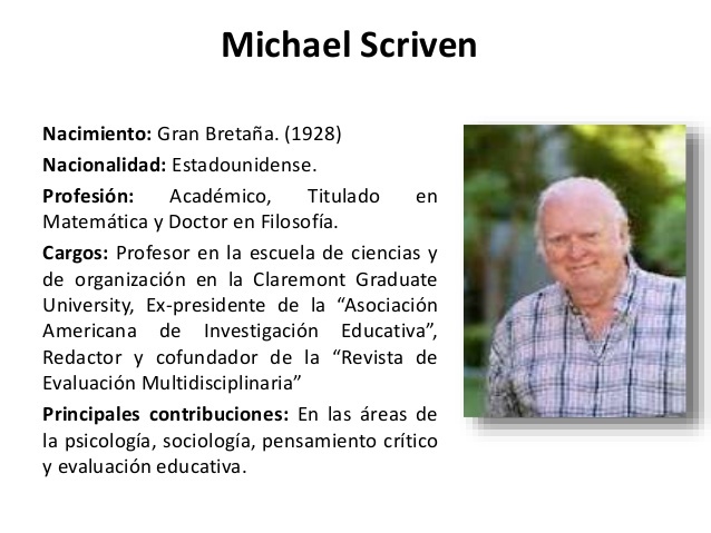 Modelo de evaluación orientada al consumidor: Scriven | Genially