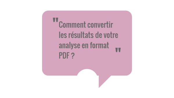 Conversion des résultats en format PDF | Genially