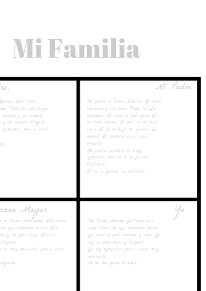 Presentation "Mi Familia" Antoine Fischer 5E