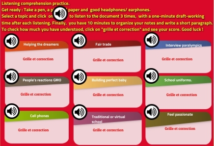 Listening comprehension practice | Genially