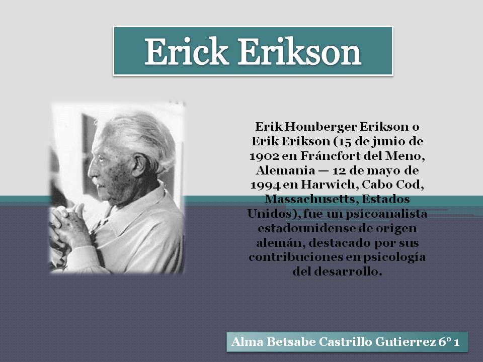 Linea del tiempo de Erick Erikson | Genially