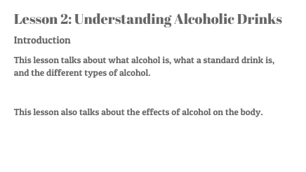 Lesson 2: Alcohol | Genially